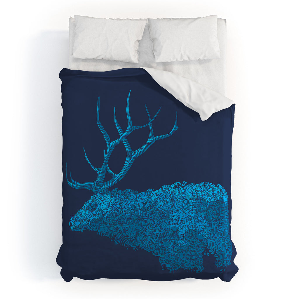 Elk Blue Duvet Cover Martin Bunyi