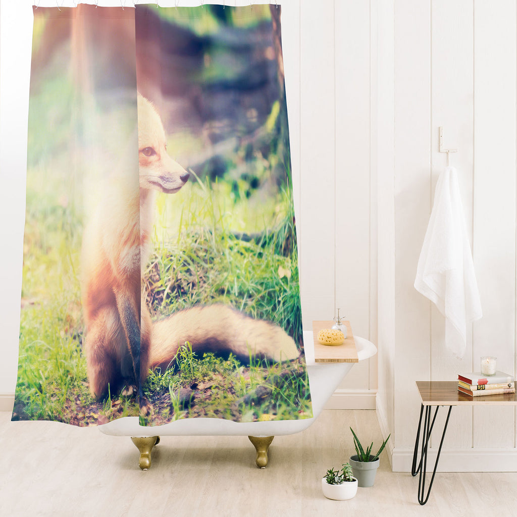 Sunny Fox Shower Curtain Maybe Sparrow Photography