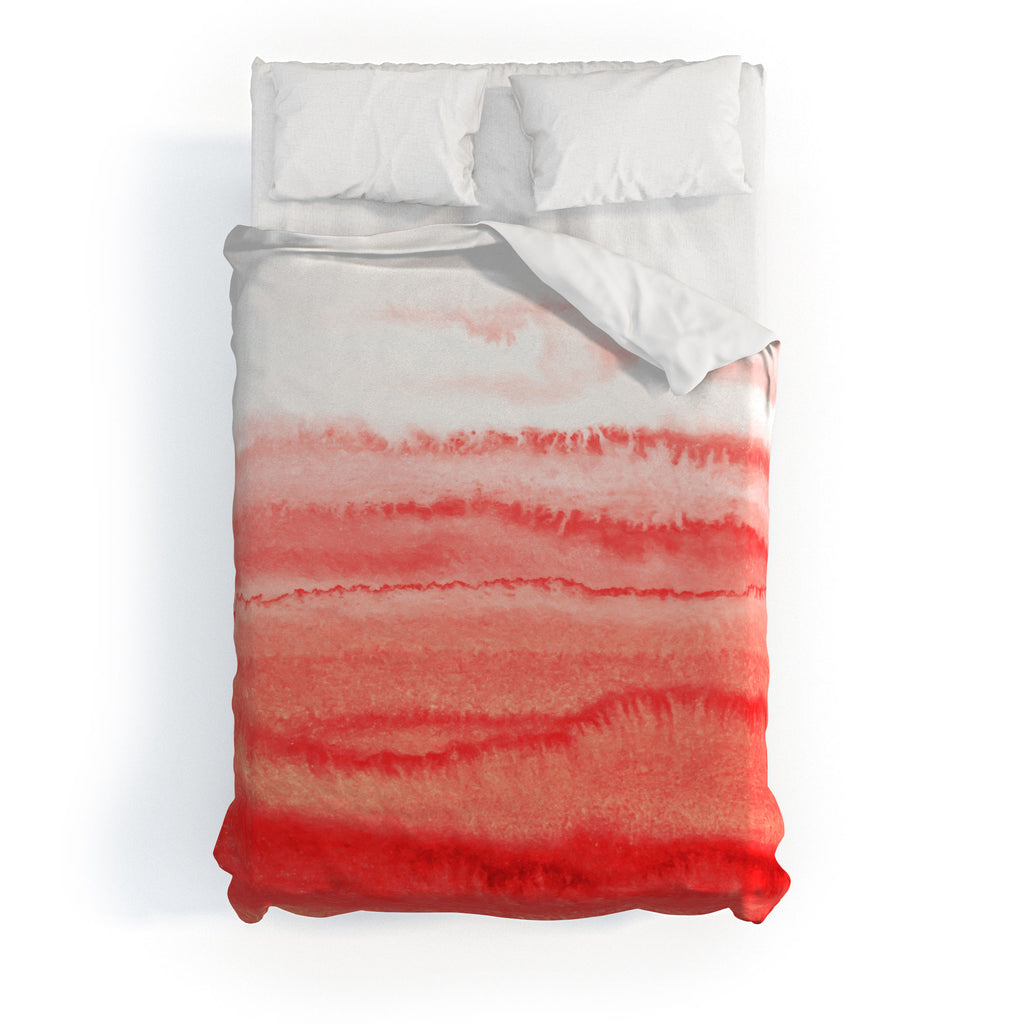 Within The Tides Peach Echo Duvet Cover Monika Strigel