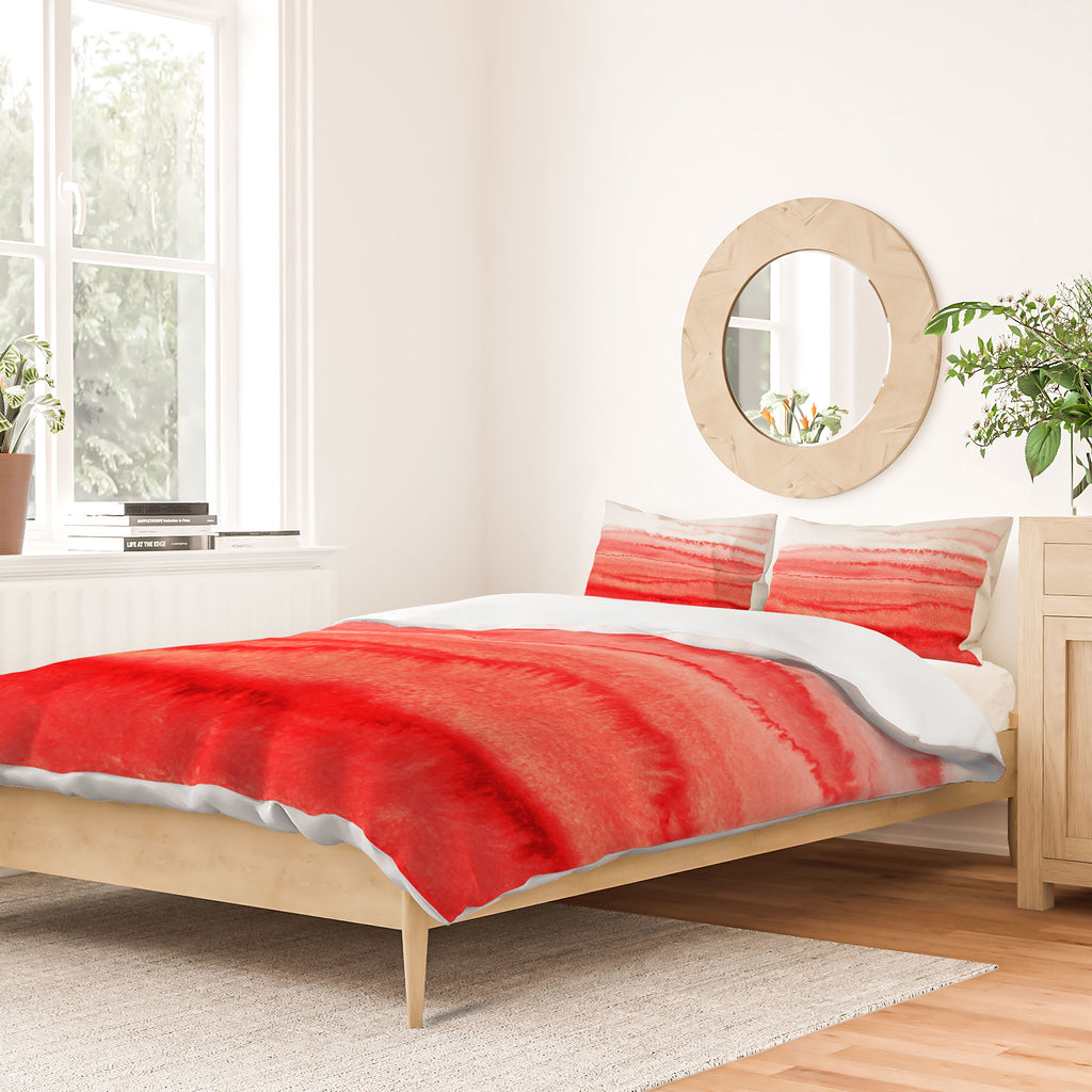 Within The Tides Peach Echo Duvet Cover Monika Strigel