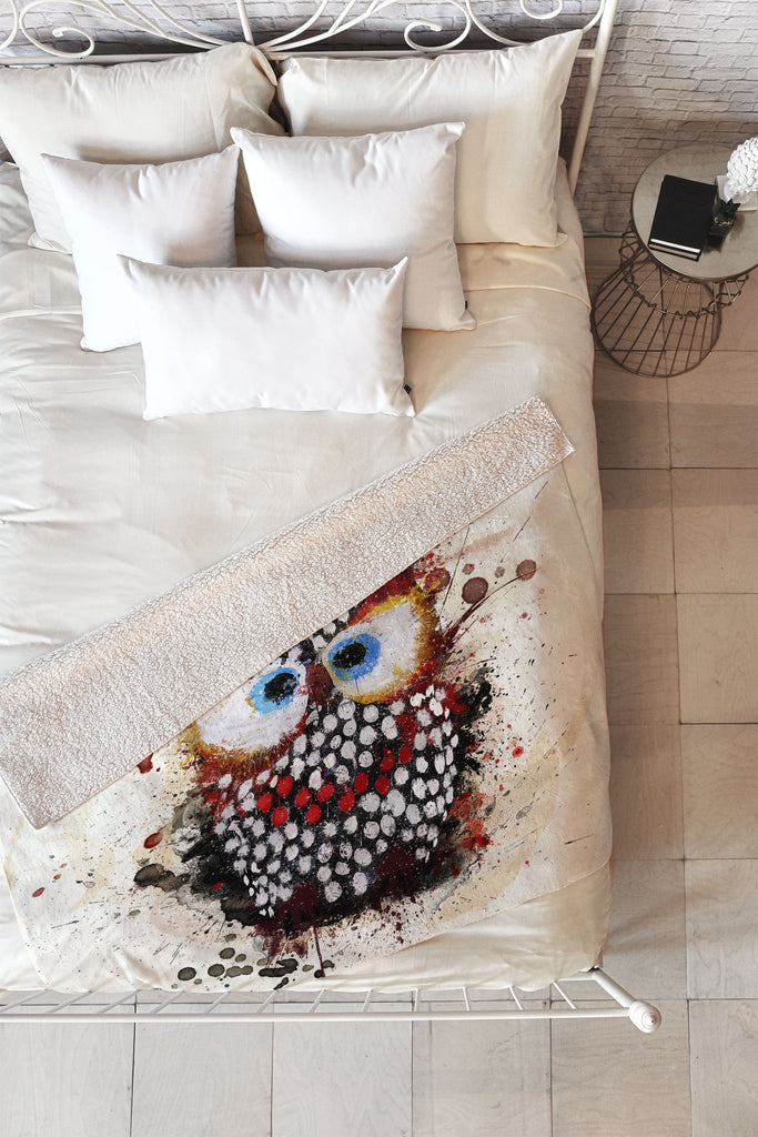 The Owl Fleece Throw Blanket Msimioni