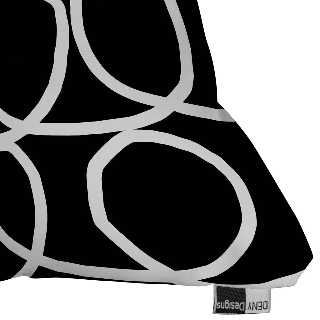 Loop Di Doo In Black Throw Pillow Natalie Baca