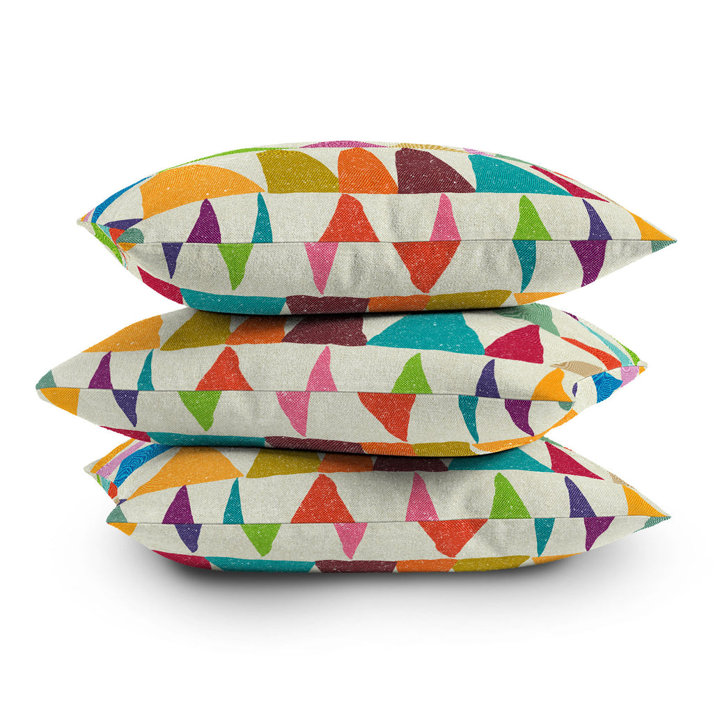 Analogous Shapes In Bloom Throw Pillow Nick Nelson