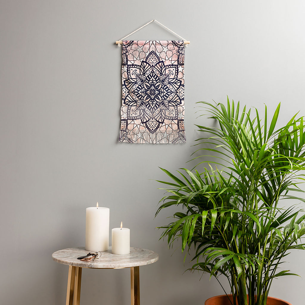Boho Mosaic Mandala Wall Hanging Portrait Nika