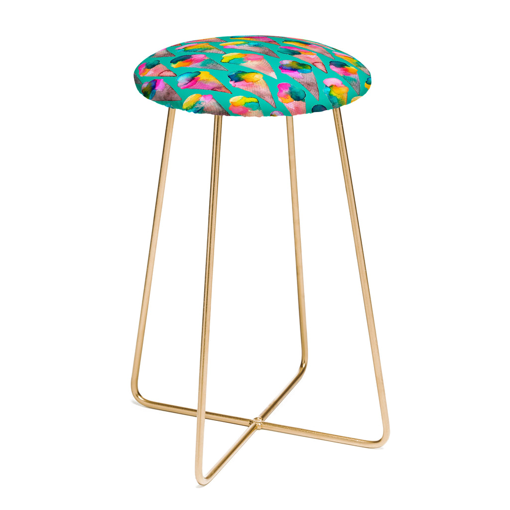 Cute Summer Sweet Ice Cream Cones Counter Stool Ninola Design