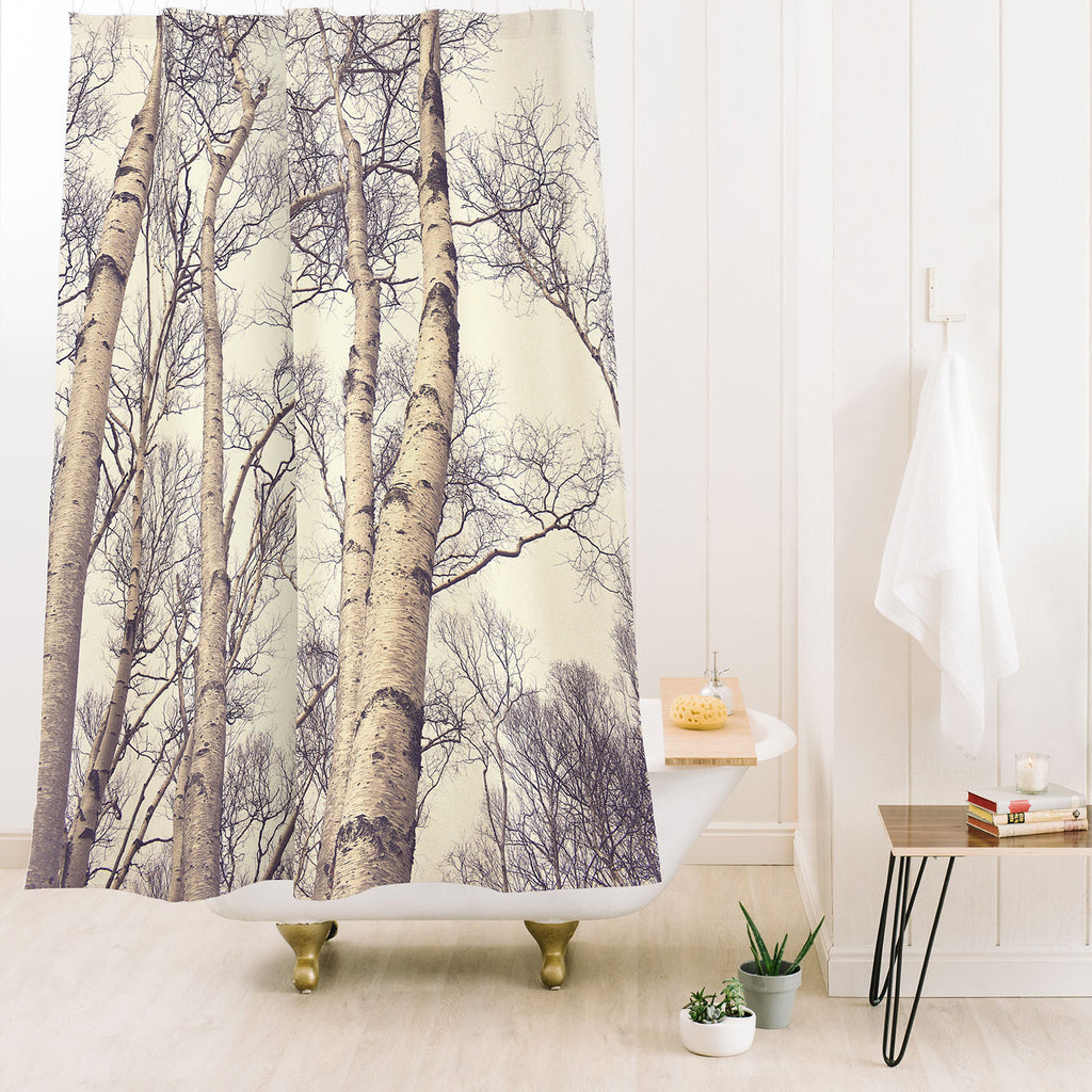 Winter Birch Trees Shower Curtain Olivia St Claire