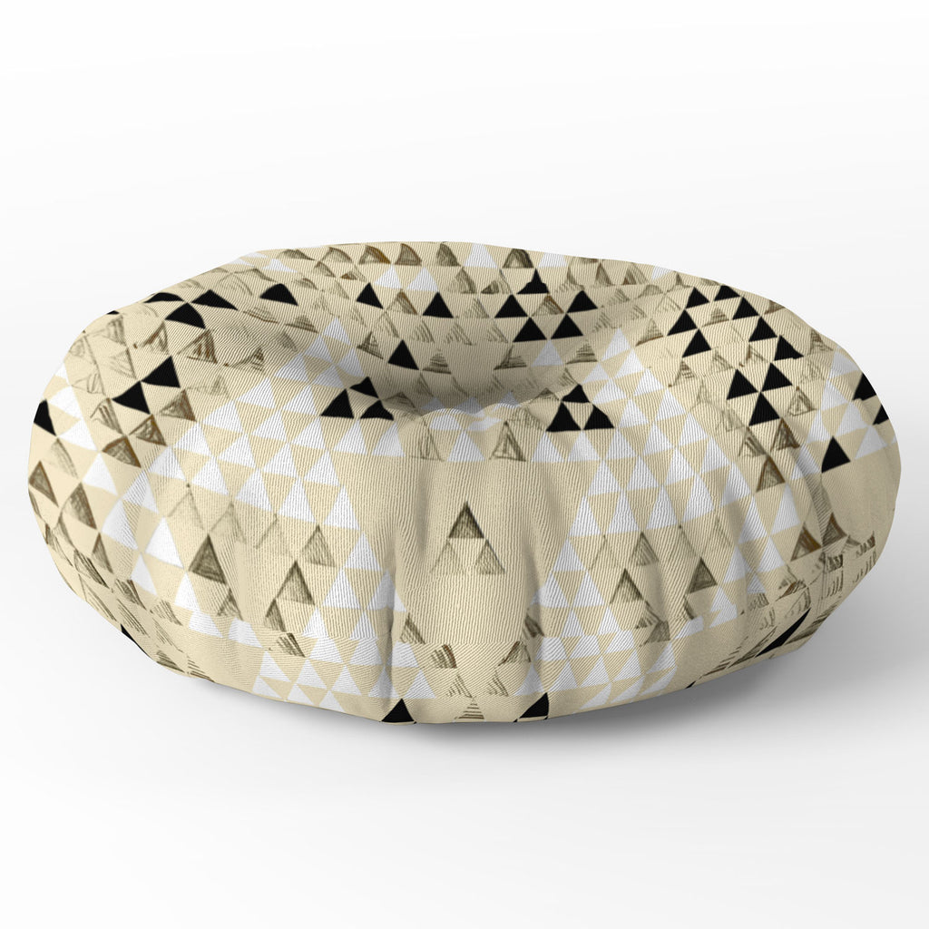 Triangle Standard Floor Pillow Round Pattern State