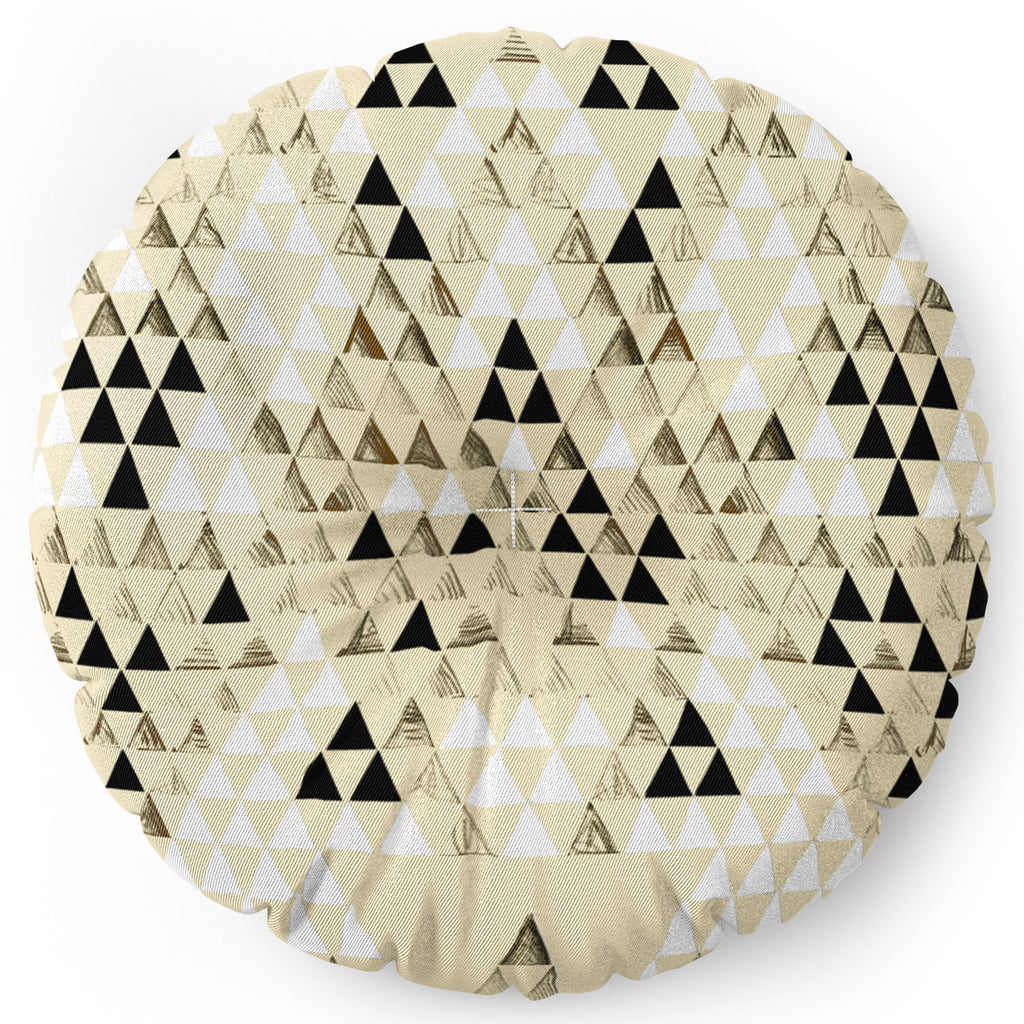 Triangle Standard Floor Pillow Round Pattern State