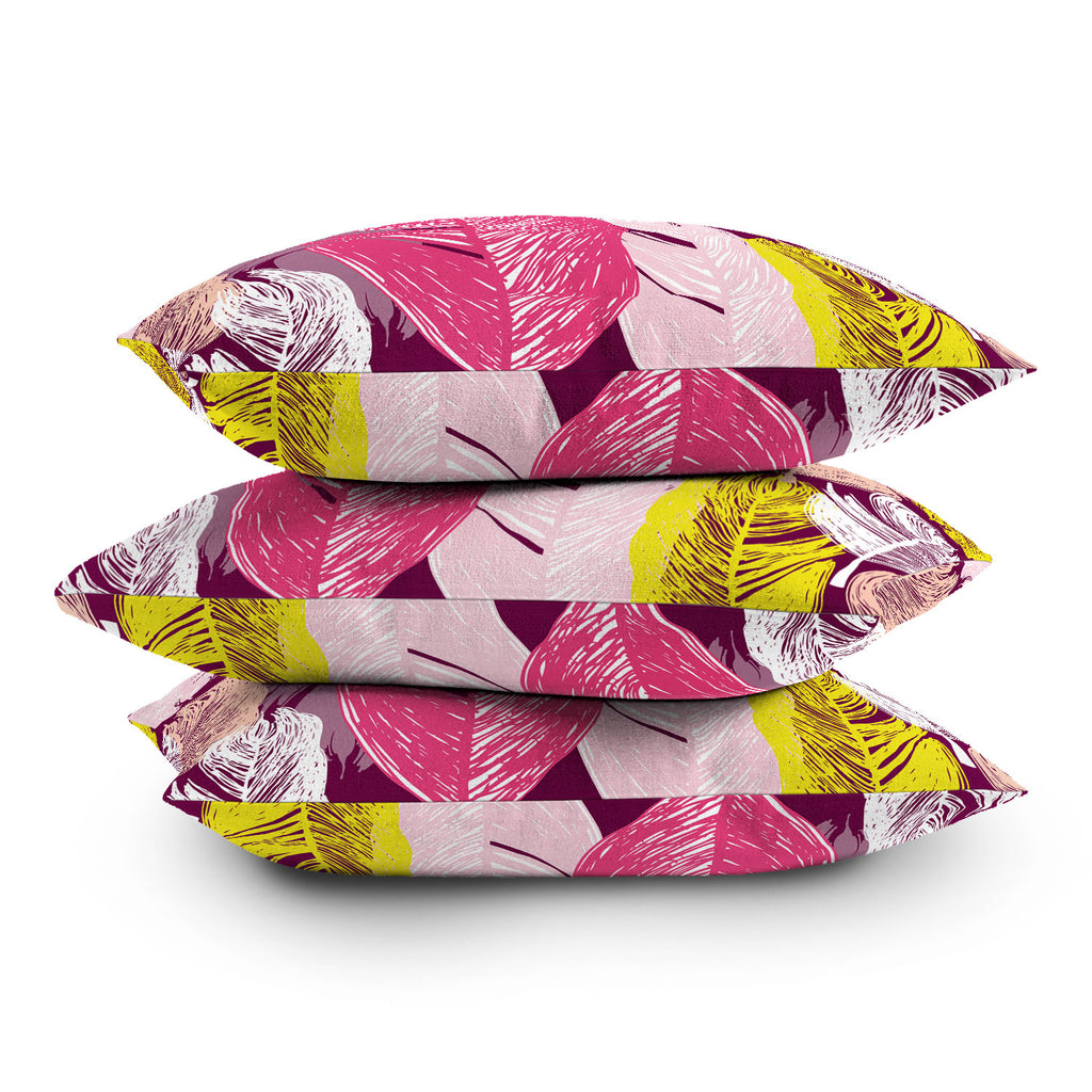 Funky Feathers Throw Pillow Rachael Taylor