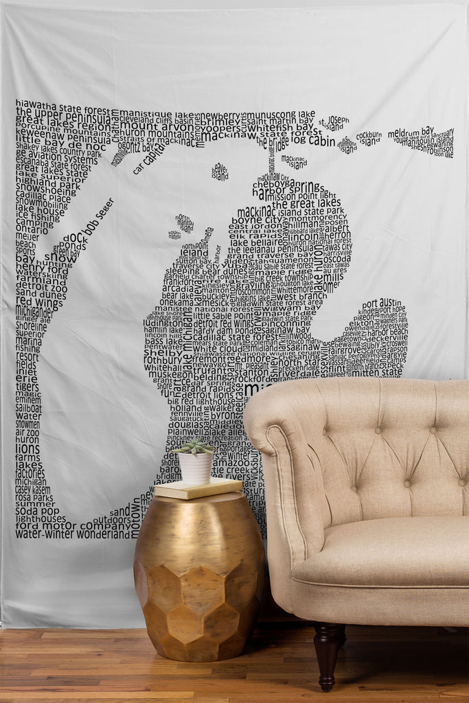 Michigan Map Tapestry Restudio Designs