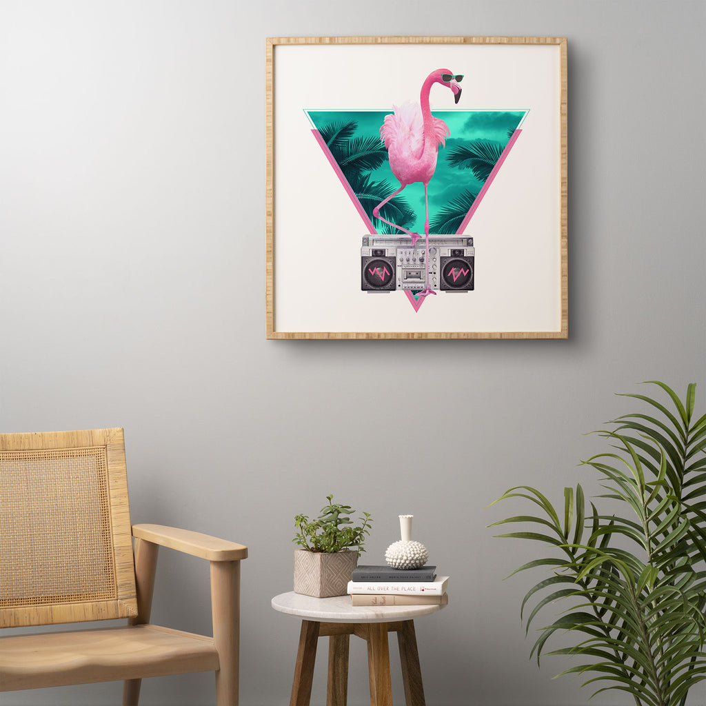 Miami Flamingo Framed Wall Art Robert Farkas