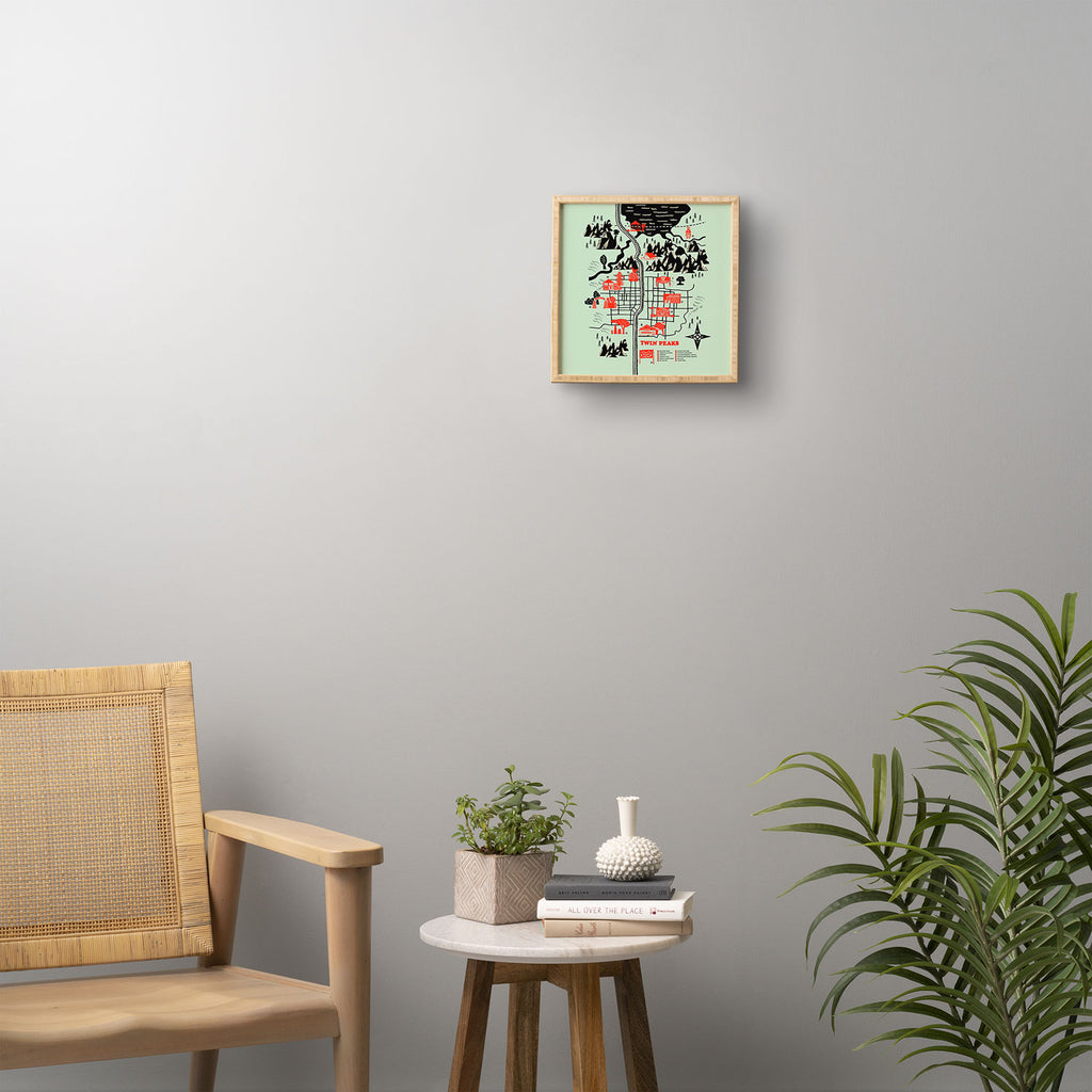 Twin Peaks Map Framed Wall Art Robert Farkas