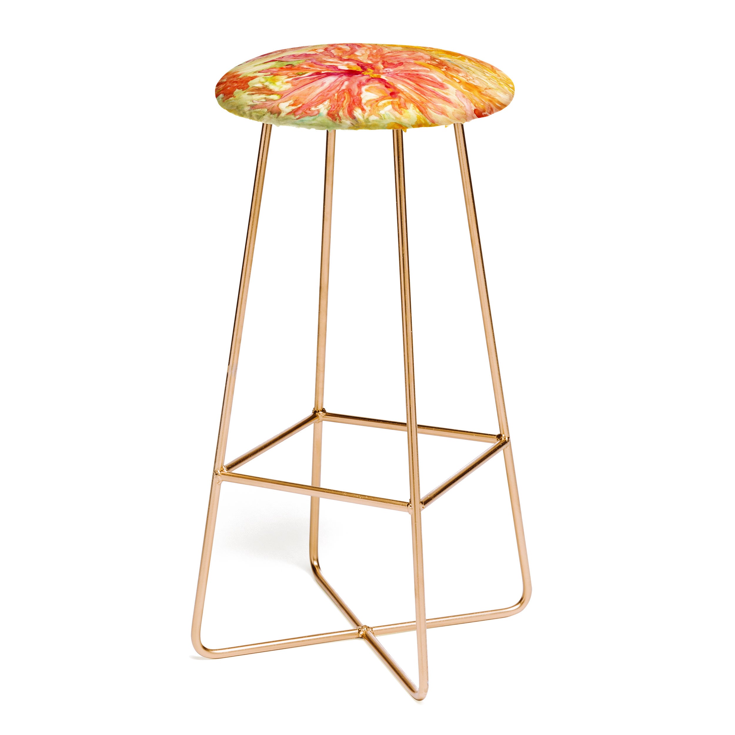 Hello Hibiscus Bar Stool Rosie Brown