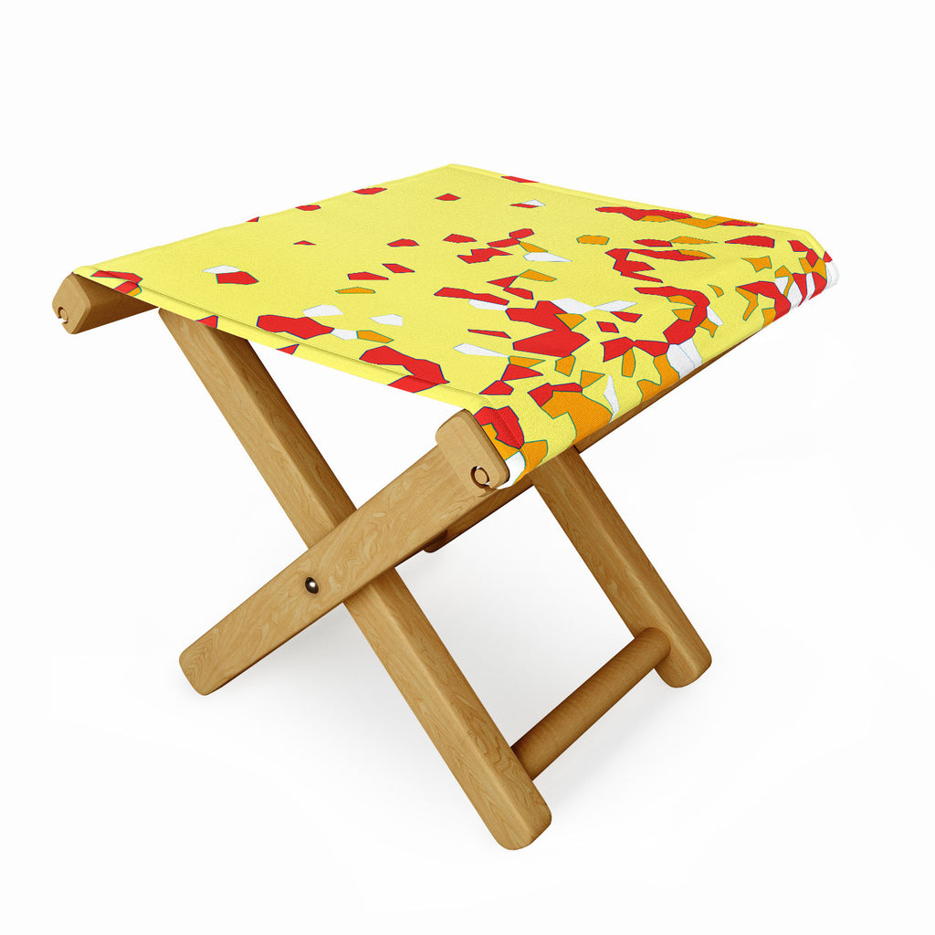 Shredded Pieces Folding Stool Rosie Brown