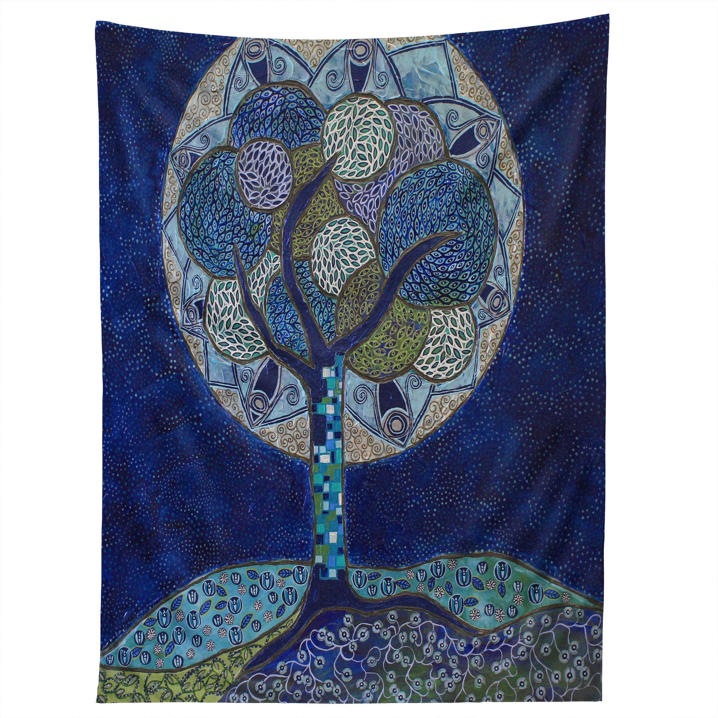 Moon In Bloom Tapestry Ruby Door
