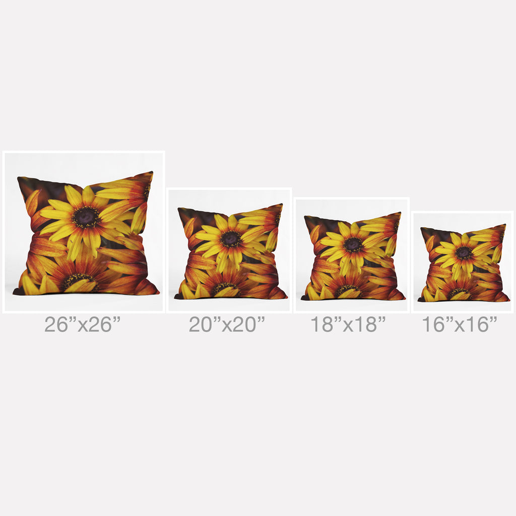 Sunshine Petals Throw Pillow Shannon Clark