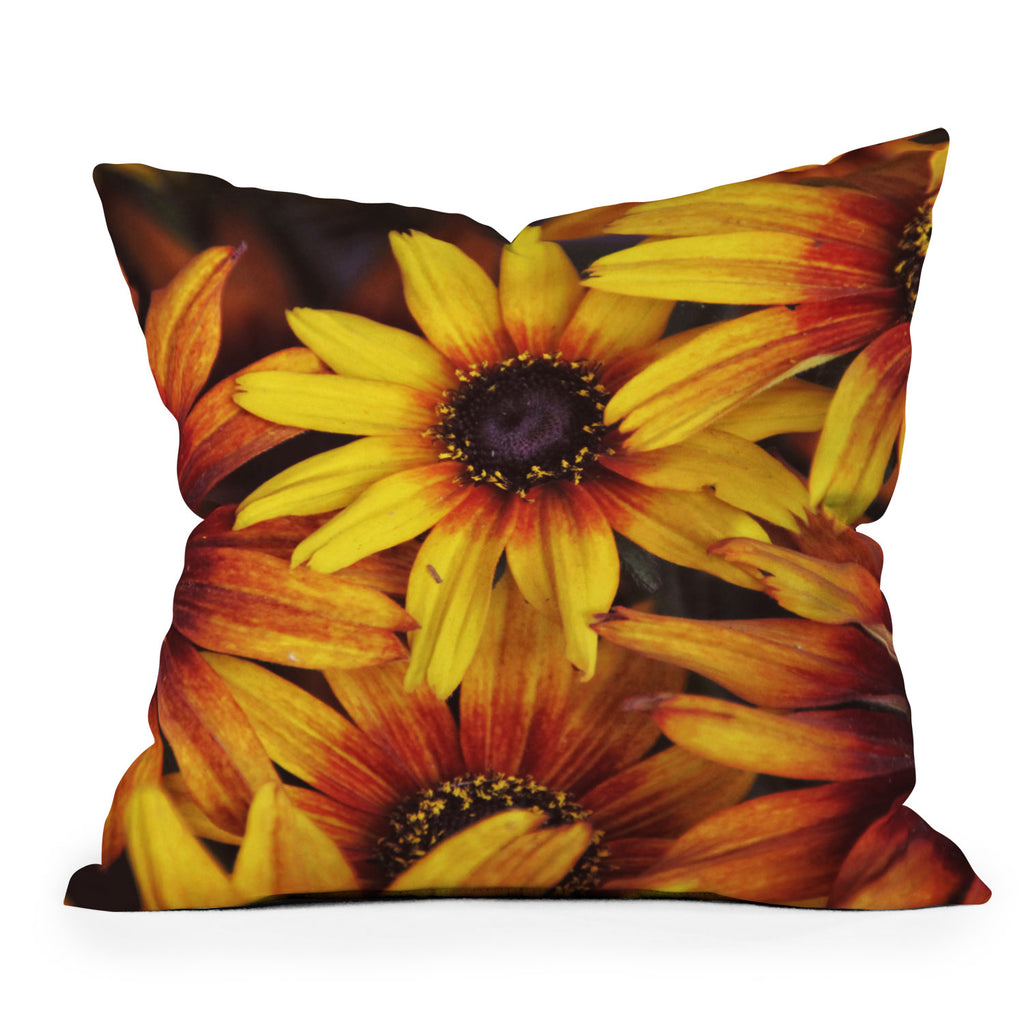 Sunshine Petals Throw Pillow Shannon Clark