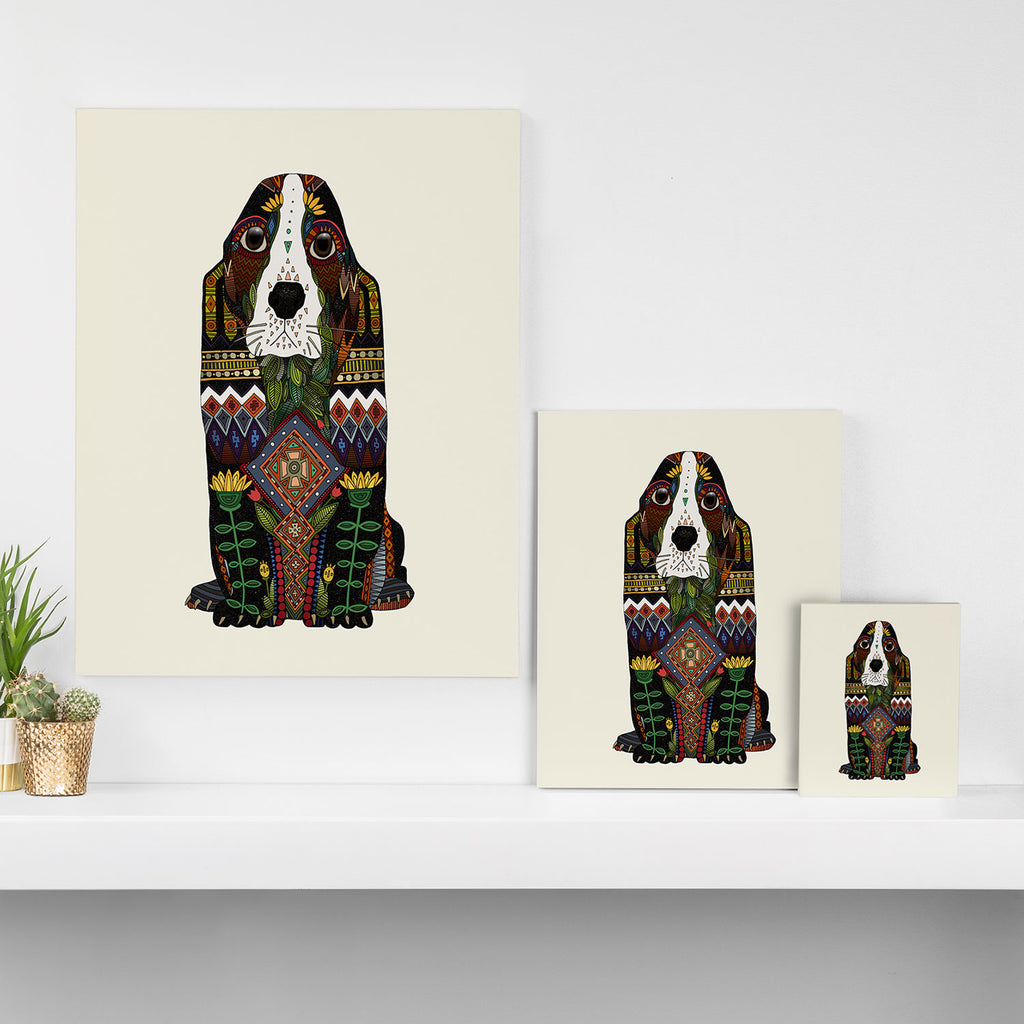 Basset Hound Love Art Canvas Sharon Turner