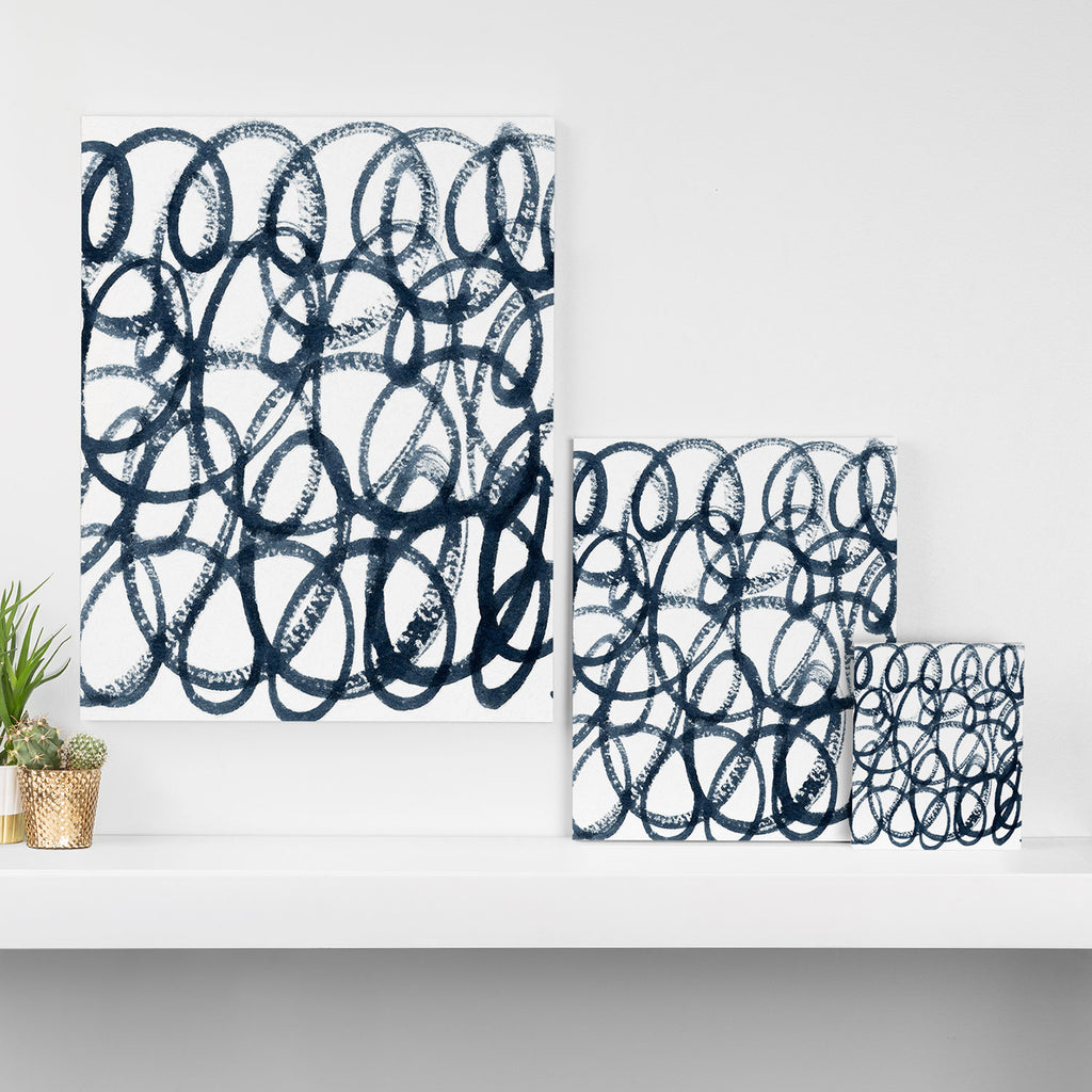 Navy Swirls Art Canvas Social Proper