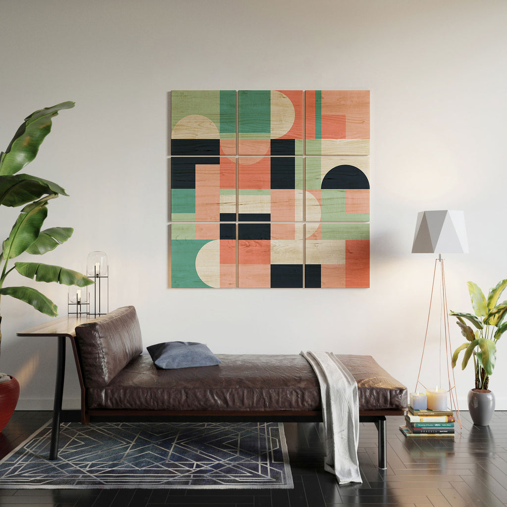 Abstract Geometric 08 Wood Wall Mural The Old Art Studio