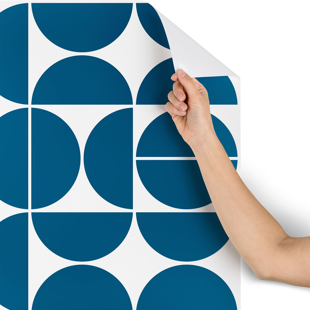 Mid Century Modern 04 Blue Wallpaper The Old Art Studio