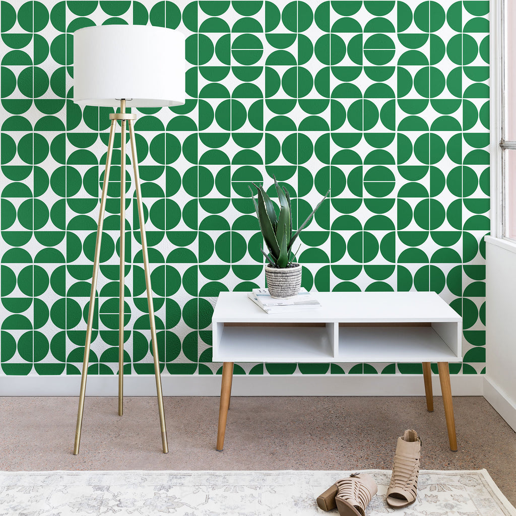 Mid Century Modern 04 Green Wallpaper The Old Art Studio