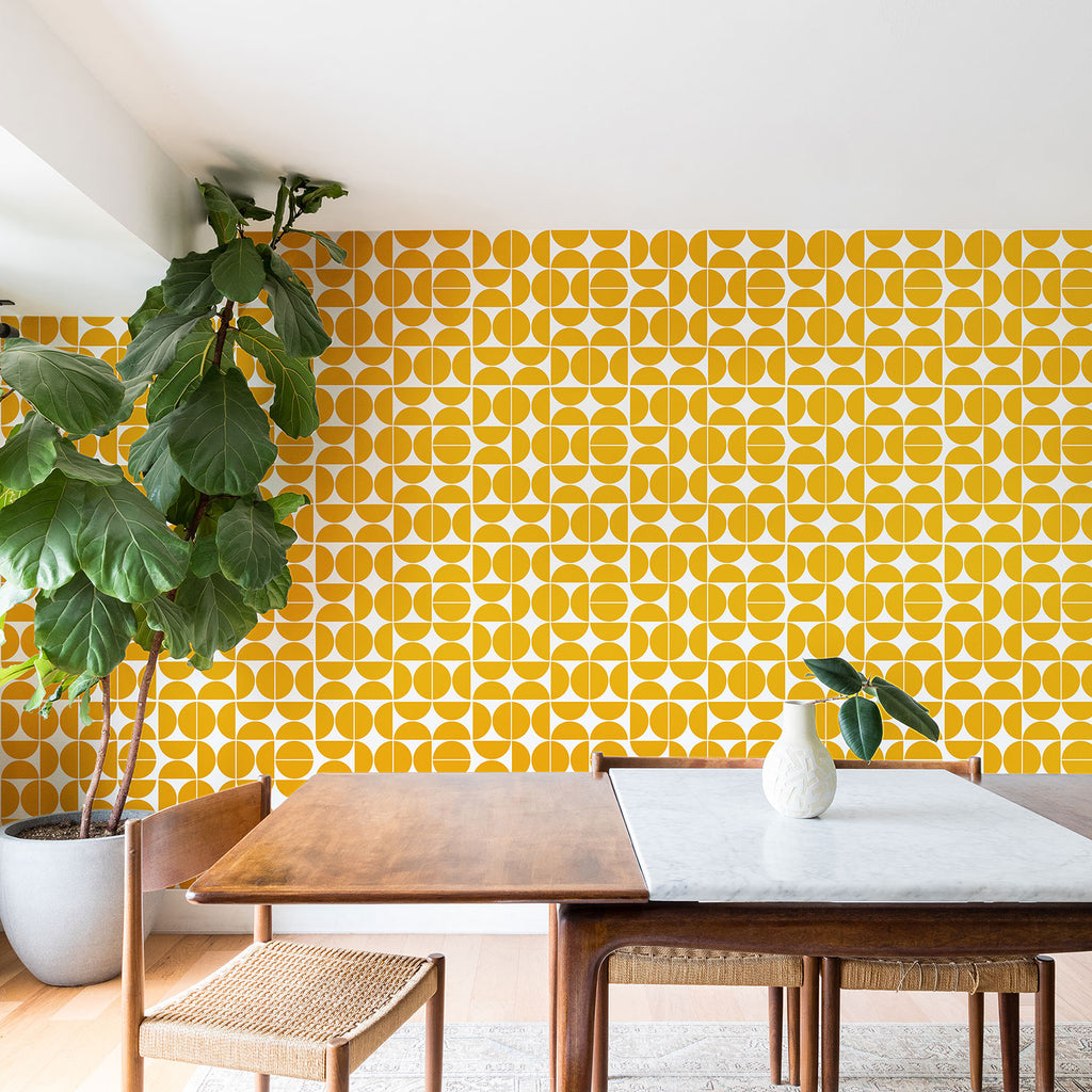 Mid Century Modern 04 Yellow Wallpaper The Old Art Studio