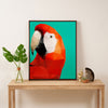 Parrot Red Art Canvas Three Of The Possessed