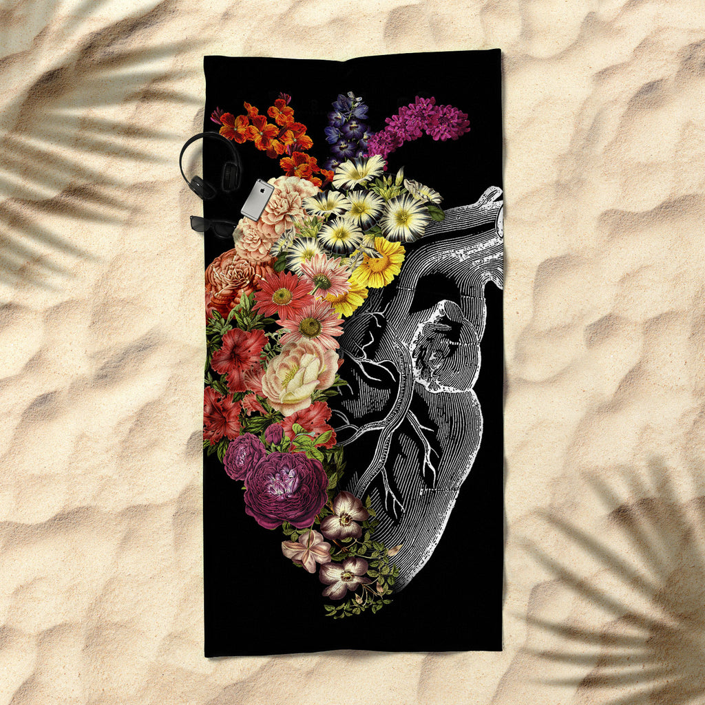 Flower Heart Spring Beach Towel Tobe Fonseca
