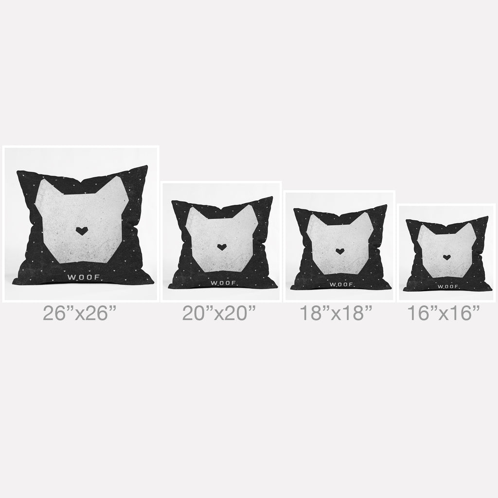 Woof Throw Pillow Wesley Bird